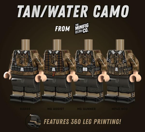 TMC WWII German Swamp Camo Bodies | Custom LEGO Minifigures